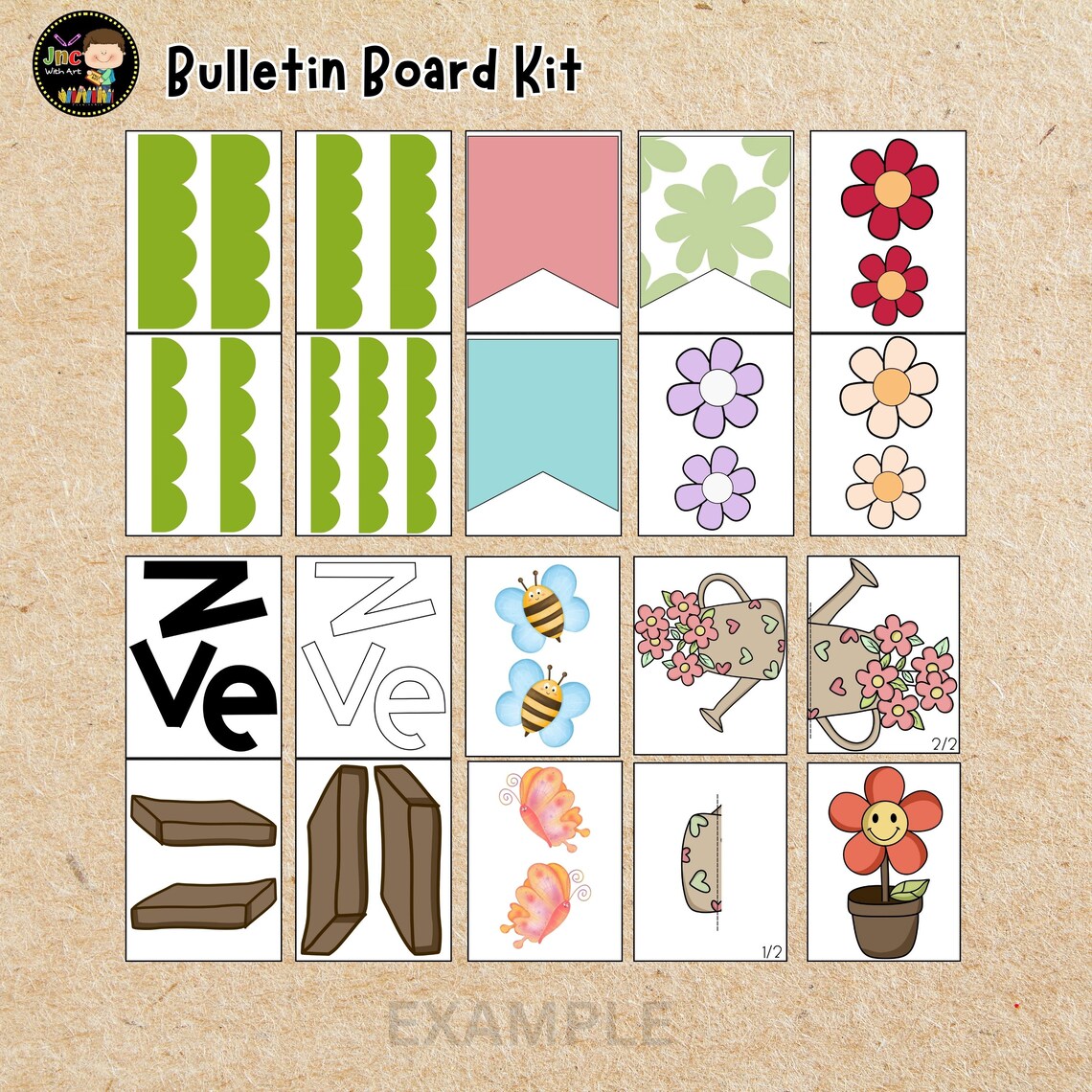 Spring Bulletin Board Kit April Classroom Door Decor Printable Never ...