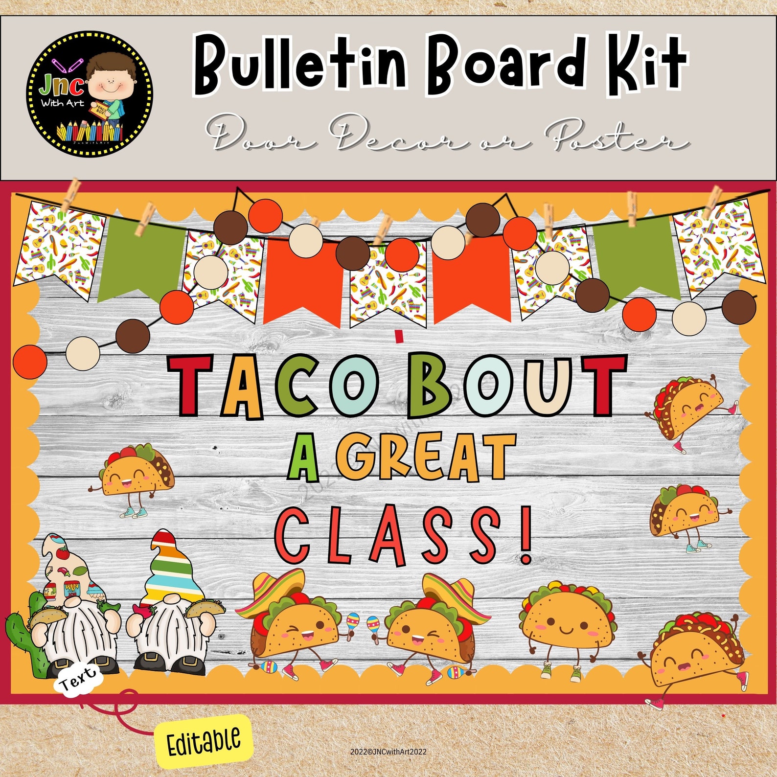 TACO 'bout a Great Staff Bulletin Board Ideas Door Decoration Kit ...
