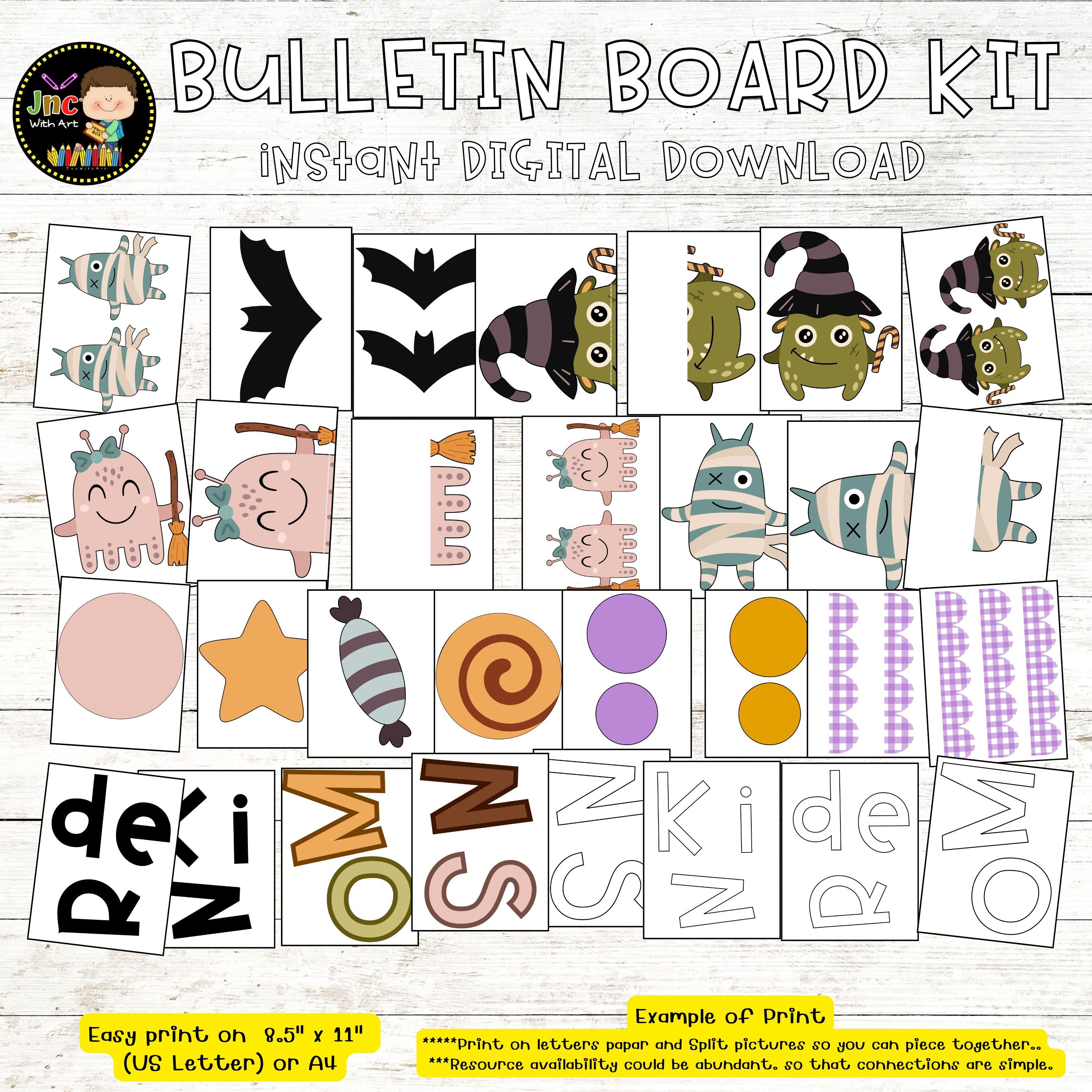 Monster Halloween Bulletin Board Kit Back to School Classroom Door ...