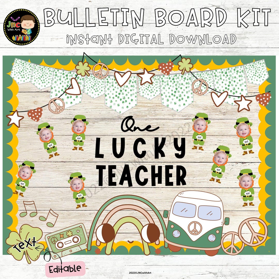 Leprechaun Bulletin Board St Patricks Day Bulletin Board Kit Classroom ...