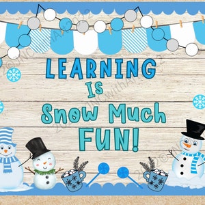 Winter Snowman Bulletin Board Idea Door Decor Printable Decomber ...