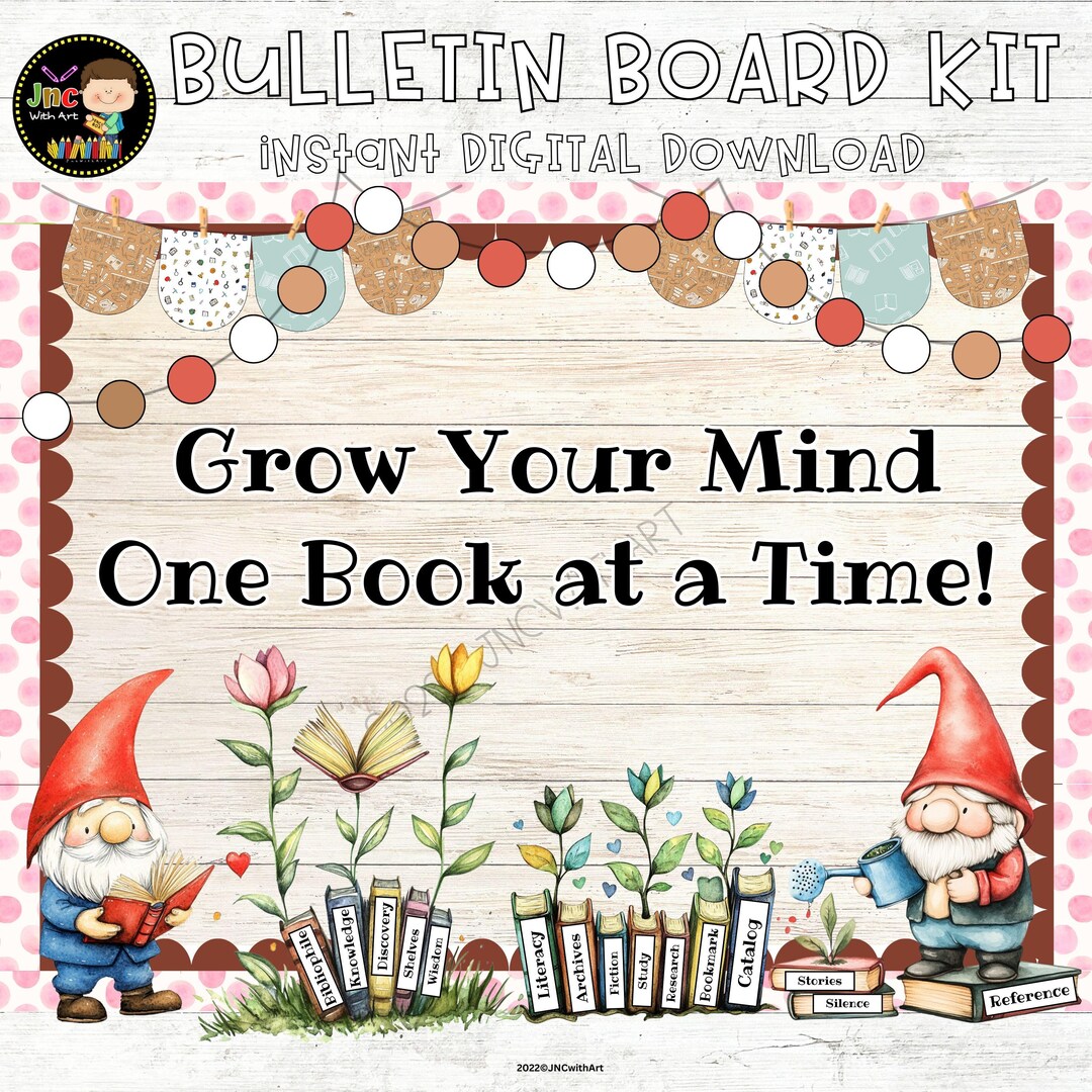 Library Bulletin Board Kit February Door Decor Motivation Positive ...