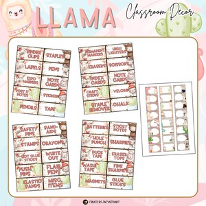 LLAMA Themed Classroom Decor Bundle, Printable, Back to School ...