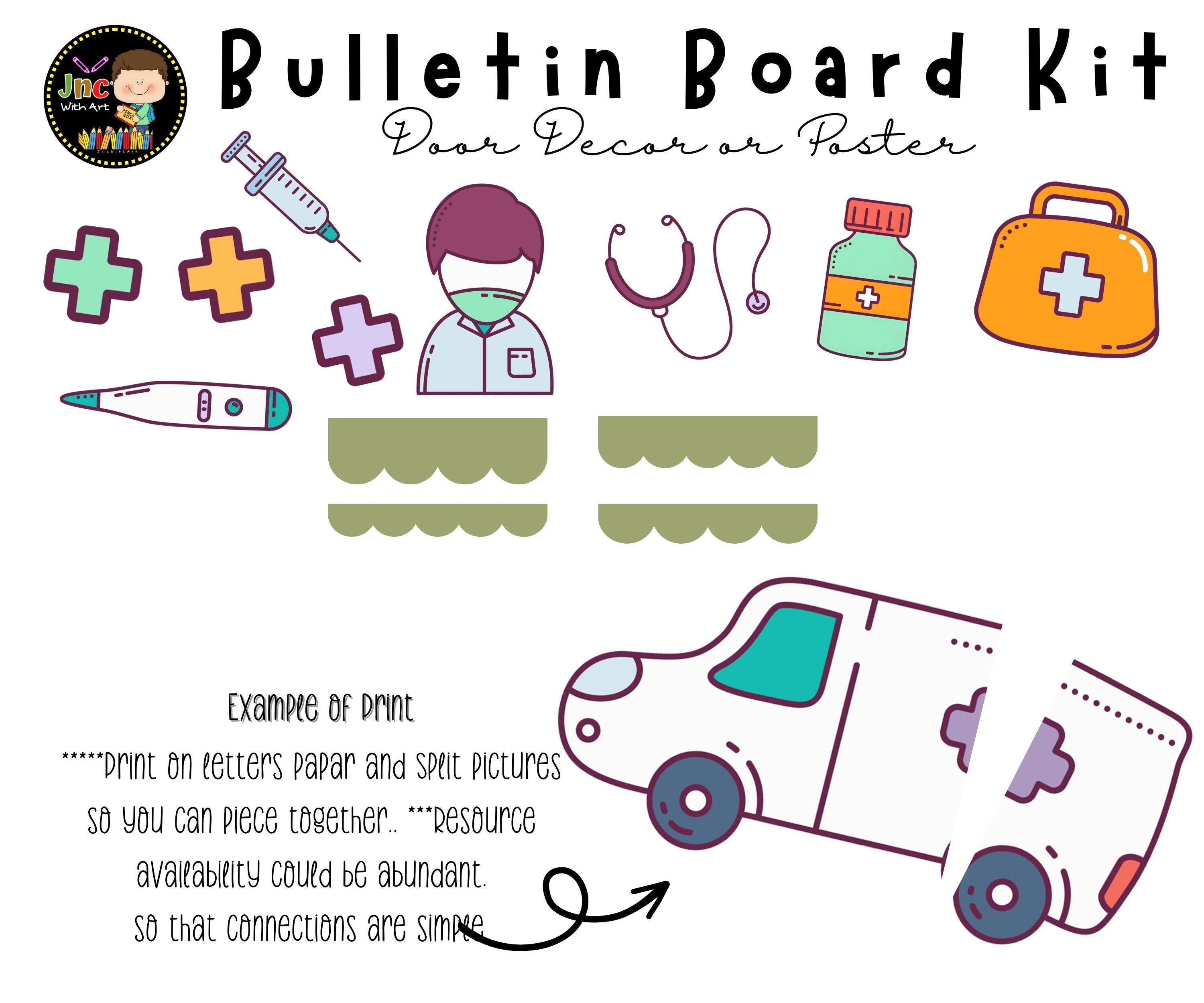 Health Bulletin Board Kit | Healthcare Education | Door Decor | Nursing ...