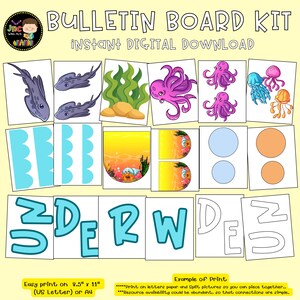 Under the Sea Bulletin Board Kit | Summer Classroom Decor | Editable ...