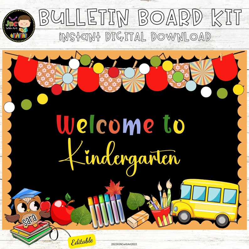 Back to School Display Kit, School Bus Bulletin Board Ideas, Door ...