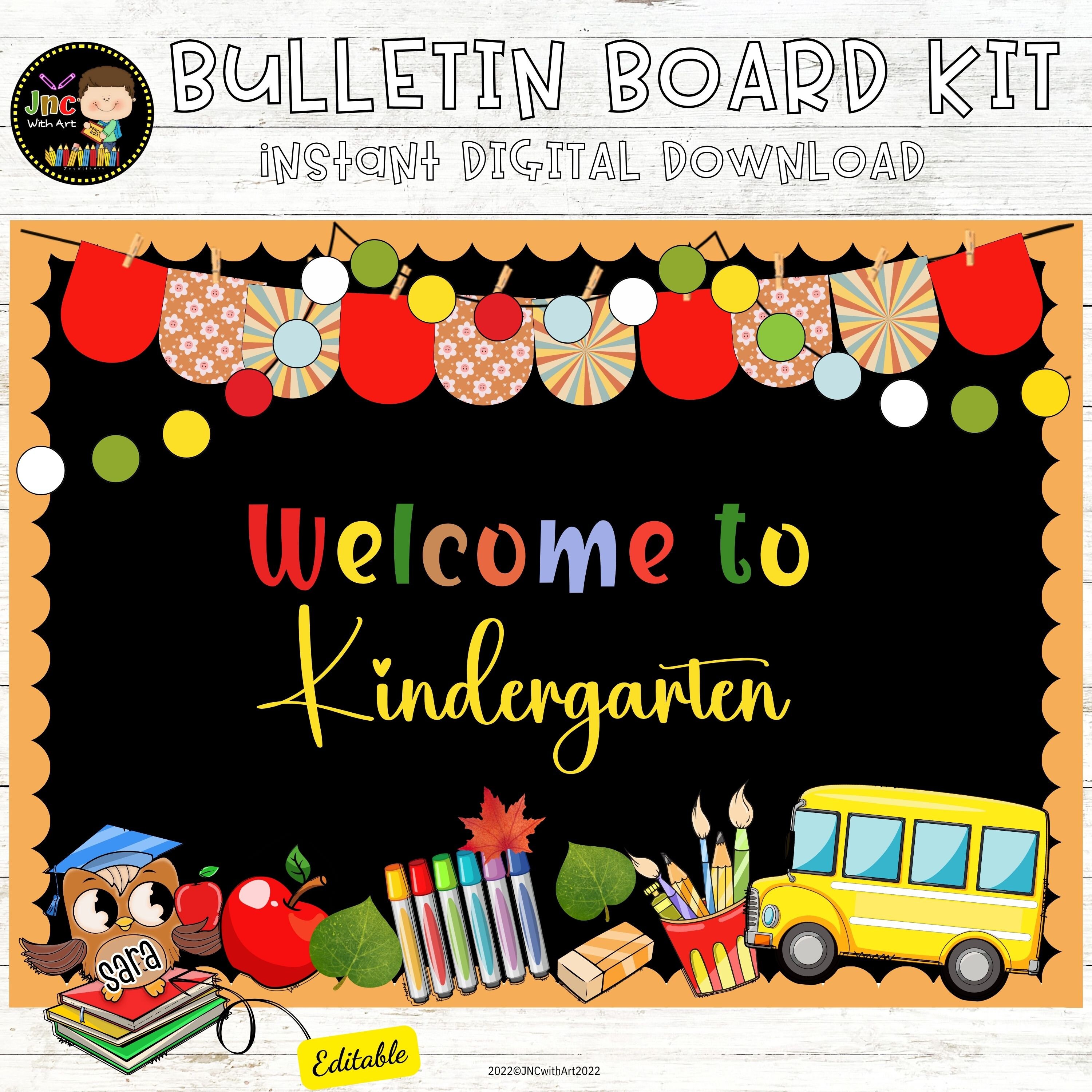 Back to School Display Kit, School Bus Bulletin Board Ideas, Door ...