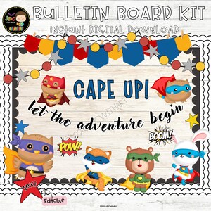 Superheroes Back to School Bulletin Board Kit, Welcome Back Classroom ...