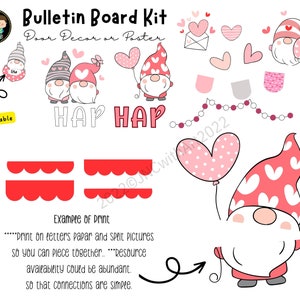 Valentines Bulletin Board Ideas, Gnome Door Decor, February Bulletin ...