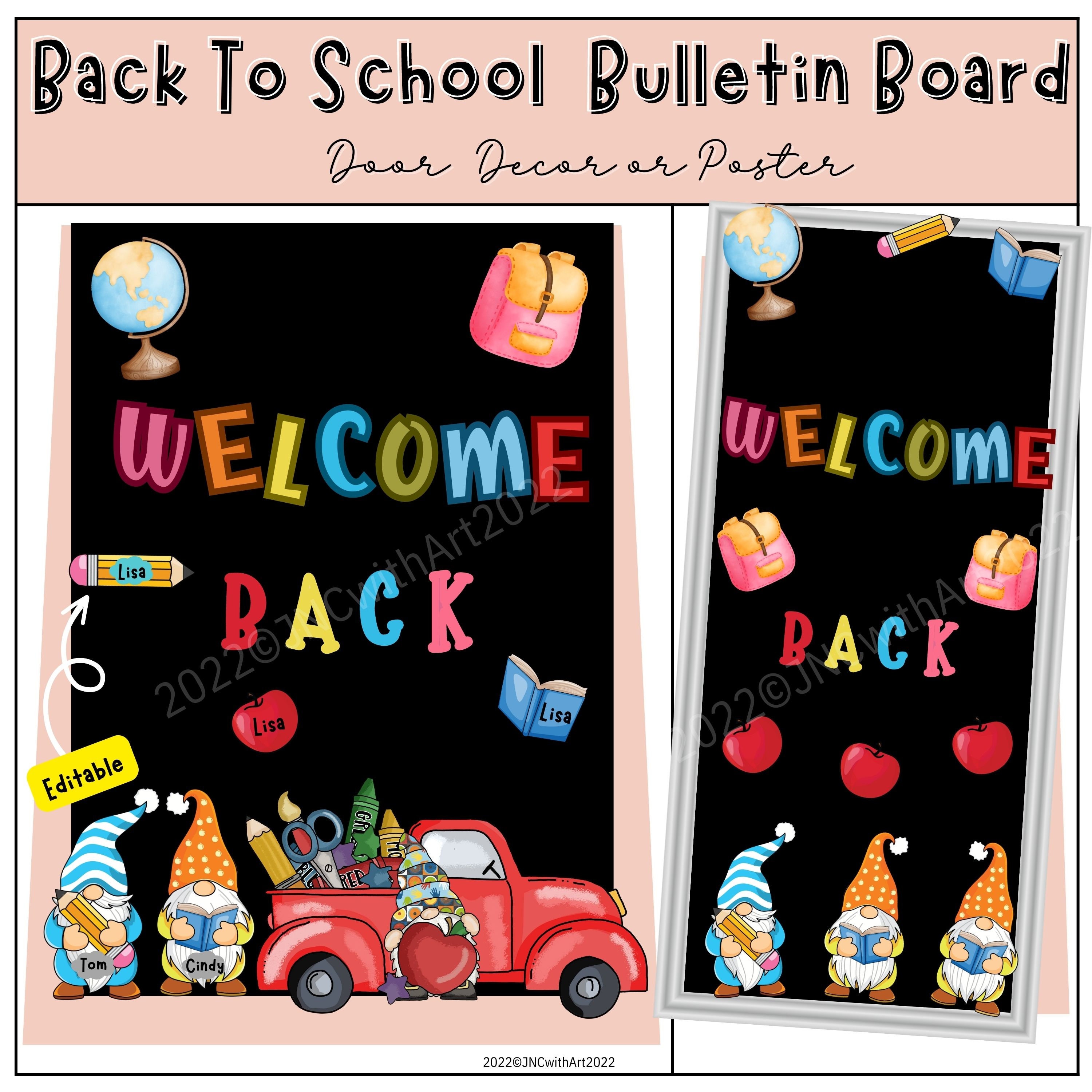 Welcome Back to School Bulletin Board for School, Door Decoration, Fall ...