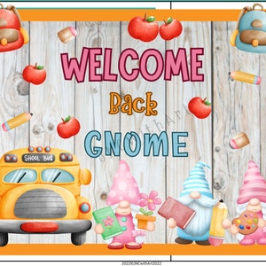 Back to School Gnome Bulletin Board Welcome Back Gnome Door - Etsy
