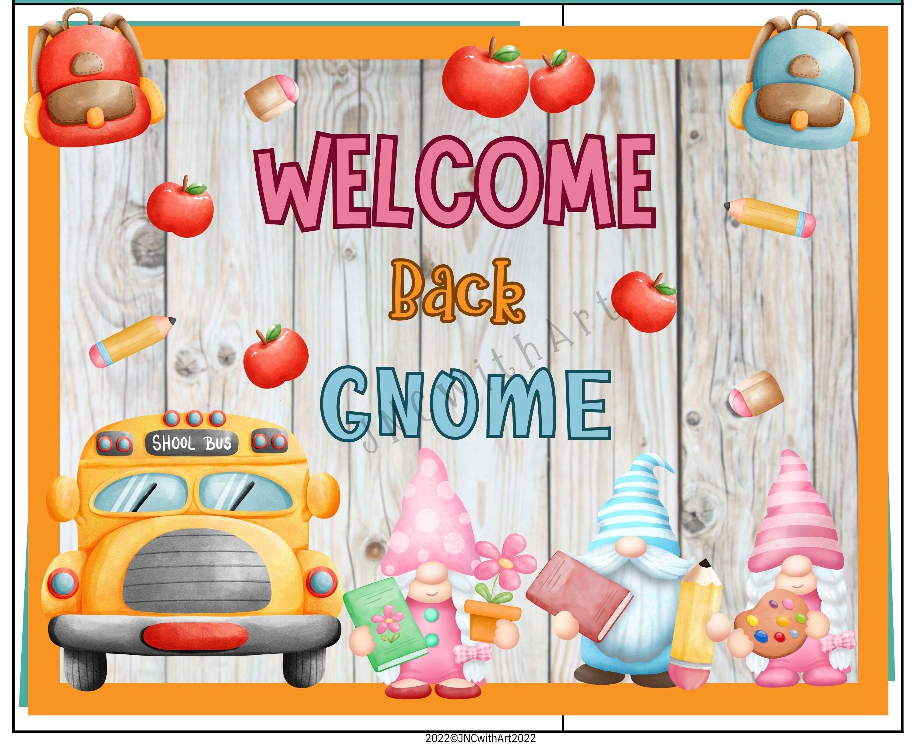 Back to School Gnome Bulletin Board Welcome Back Gnome Door - Etsy