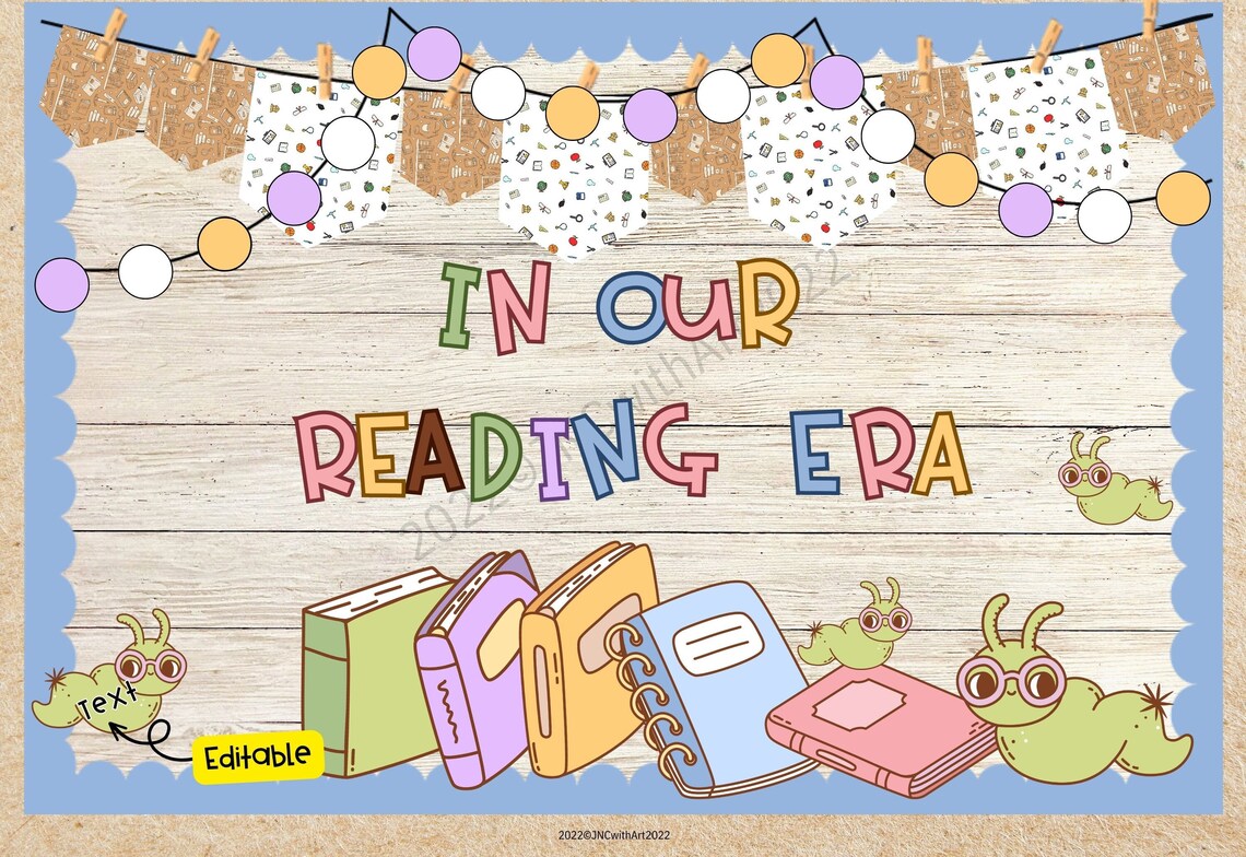 Reading or Library Bulletin Board Kit, Groovy Classroom Door Decoration ...