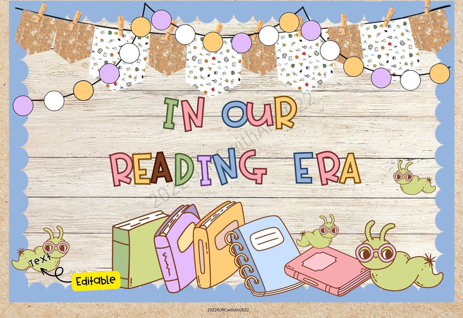 Reading or Library Bulletin Board Kit, Groovy Classroom Door Decoration ...