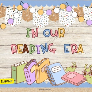 Reading or Library Bulletin Board Kit, Groovy Classroom Door Decoration ...