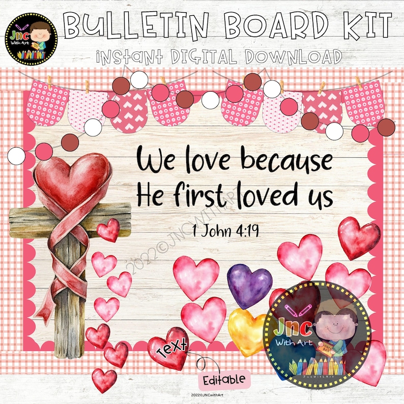 Valentine Day Bulletin Board Bible Verse Christian Church Religious ...