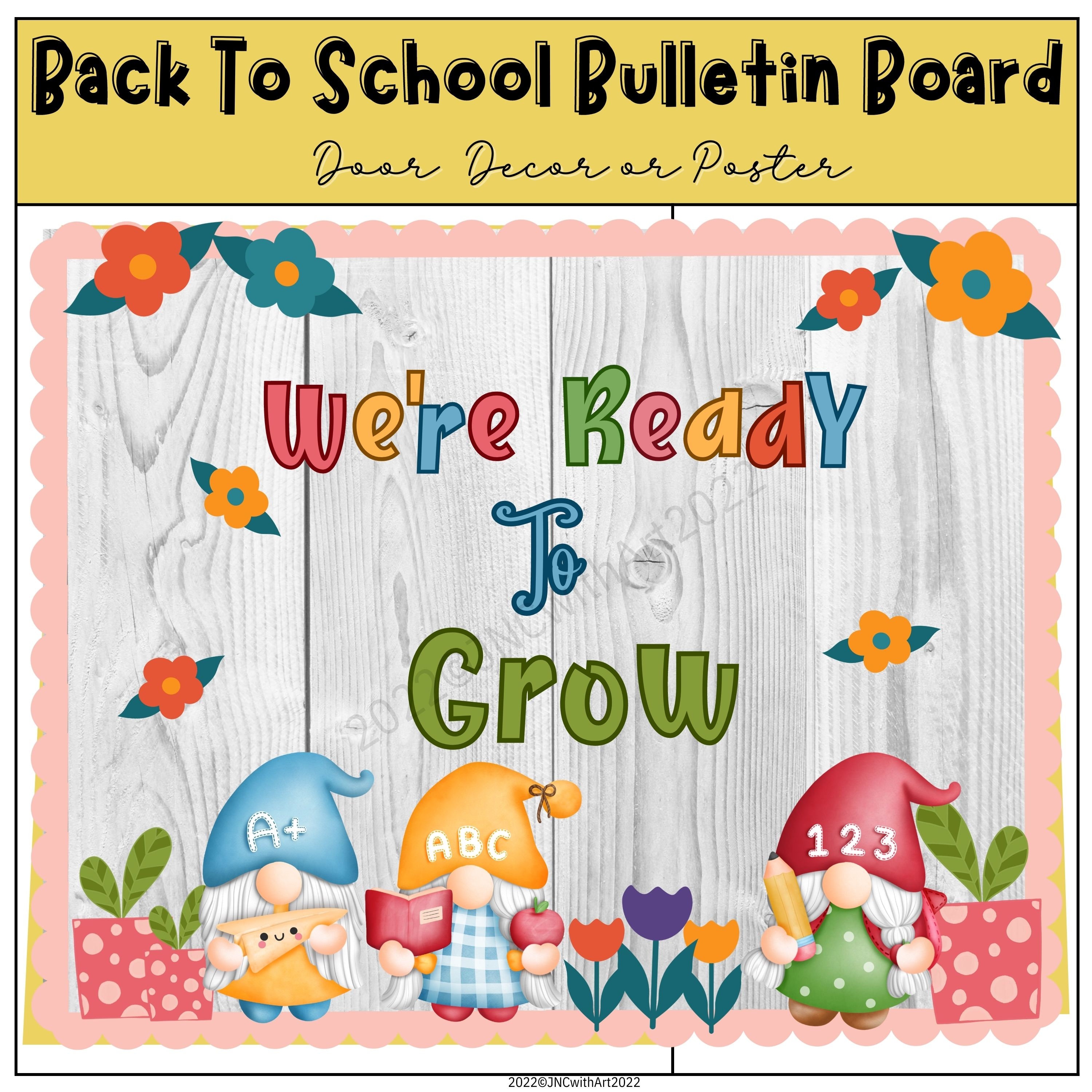 Gnome Back to School Bulletin Board Ideas Door Decor Kit - Etsy