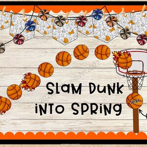 March Basketball Bulletin Board Kit, Classroom Bulletin Board, Let the ...