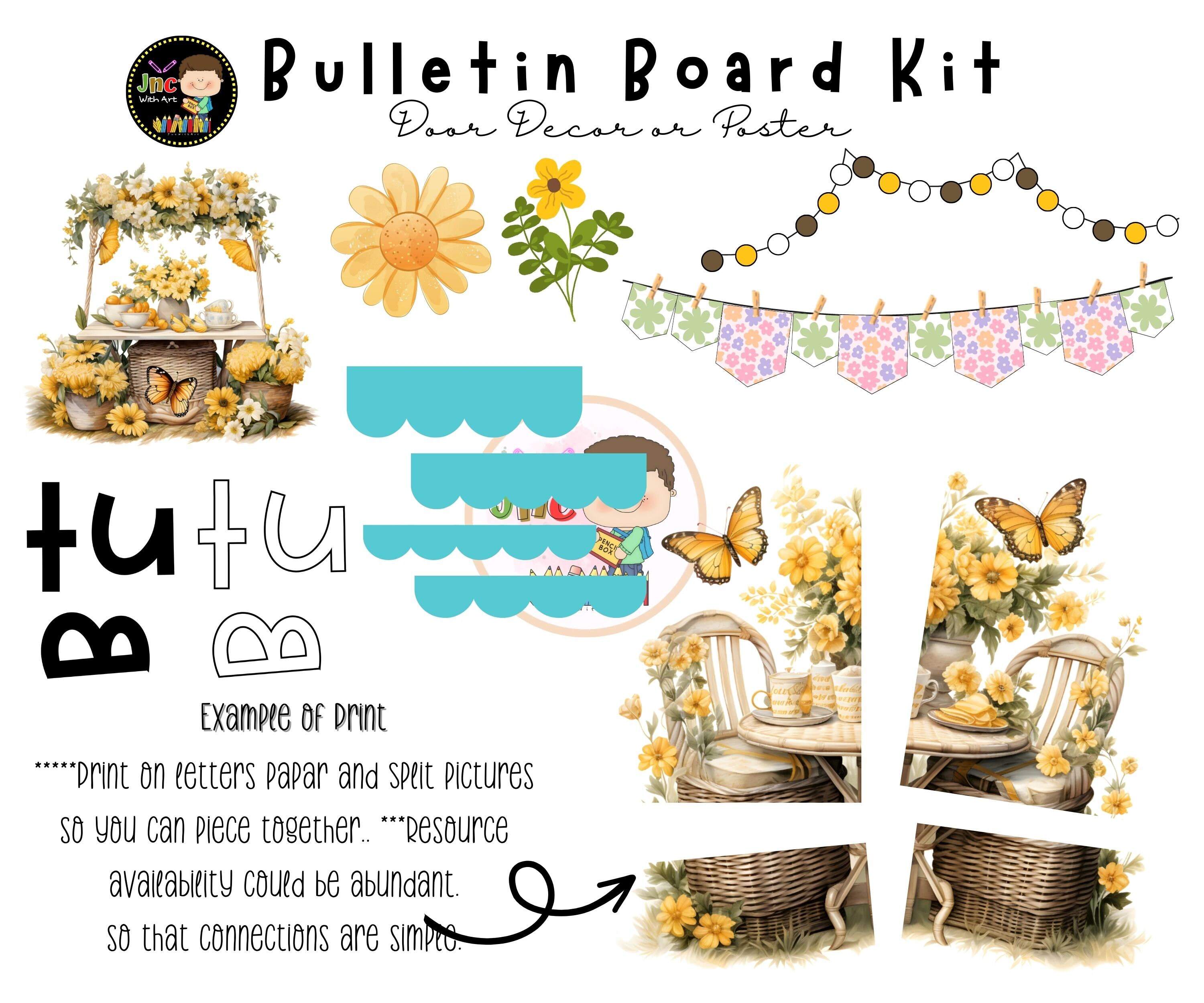 Spring Christian Bulletin Board Kit: Bible Verse Decor (printable) - Etsy
