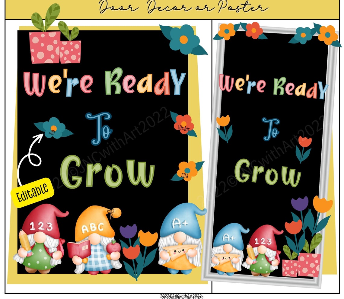 Gnome Back to School Bulletin Board Ideas Door Decor Kit - Etsy