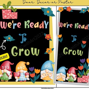 Gnome Back to School Bulletin Board Ideas Door Decor Kit Printable Grow ...