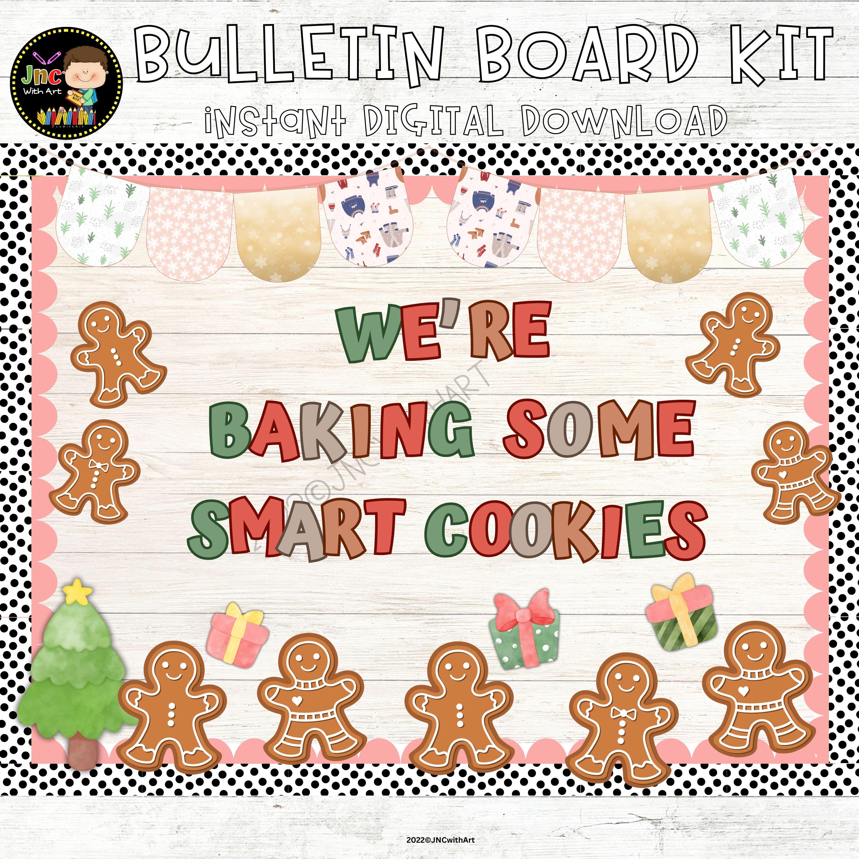 Christmas Bulletin Board Kit OH SNAP We're Smart Cookie Door Decor ...