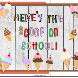 Ice Cream Bulletin Board Kit , Door Decor,summer June July, End of Year ...