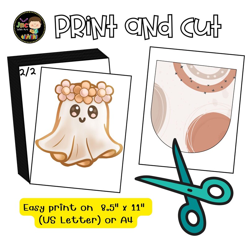 Boho Halloween Bulletin Board Kit Fall October Door Decor Spooky Season ...