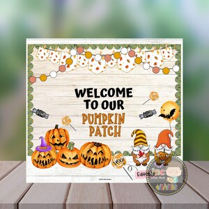 Halloween Gnomes Bulletin Board Kit Pumpkins Oct Door Decoration ...