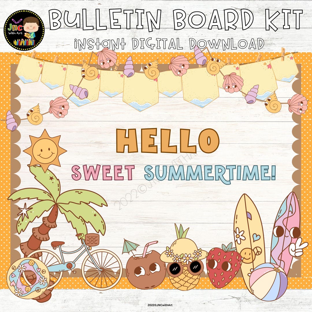Summer Bulletin Board Kit | Hello Sweet Summertime Classroom Decor ...
