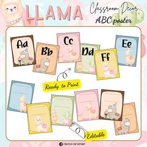 LLAMA Themed Classroom Decor Bundle, Printable, Back to School ...