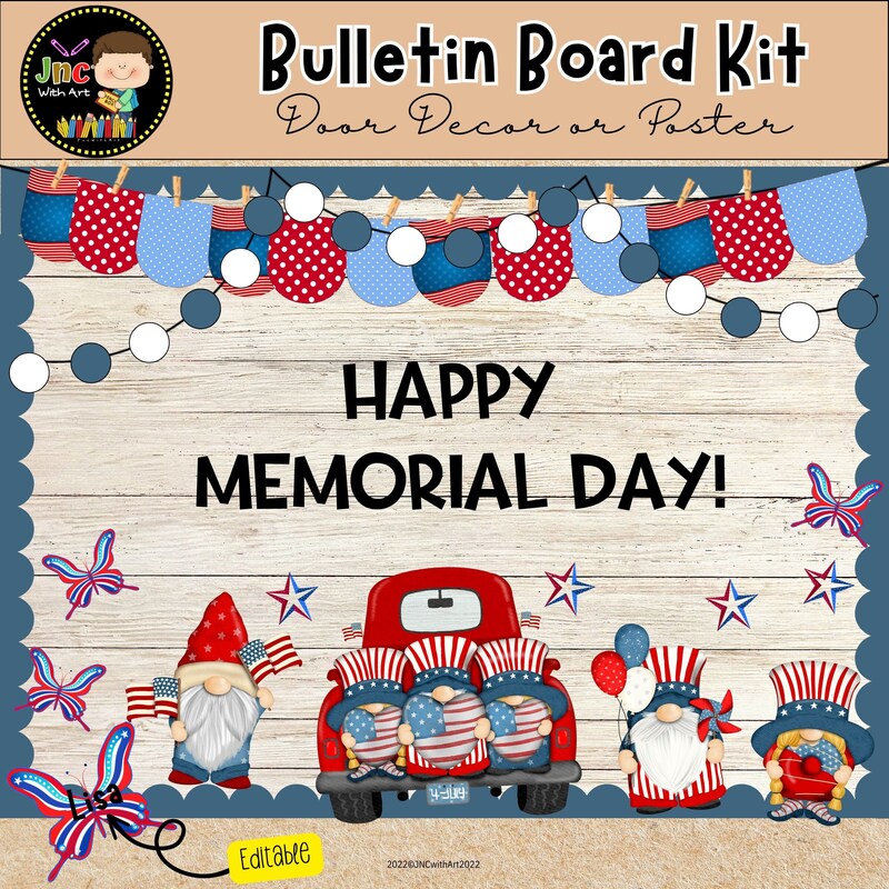 Memorial Day Bulletin Board - Etsy