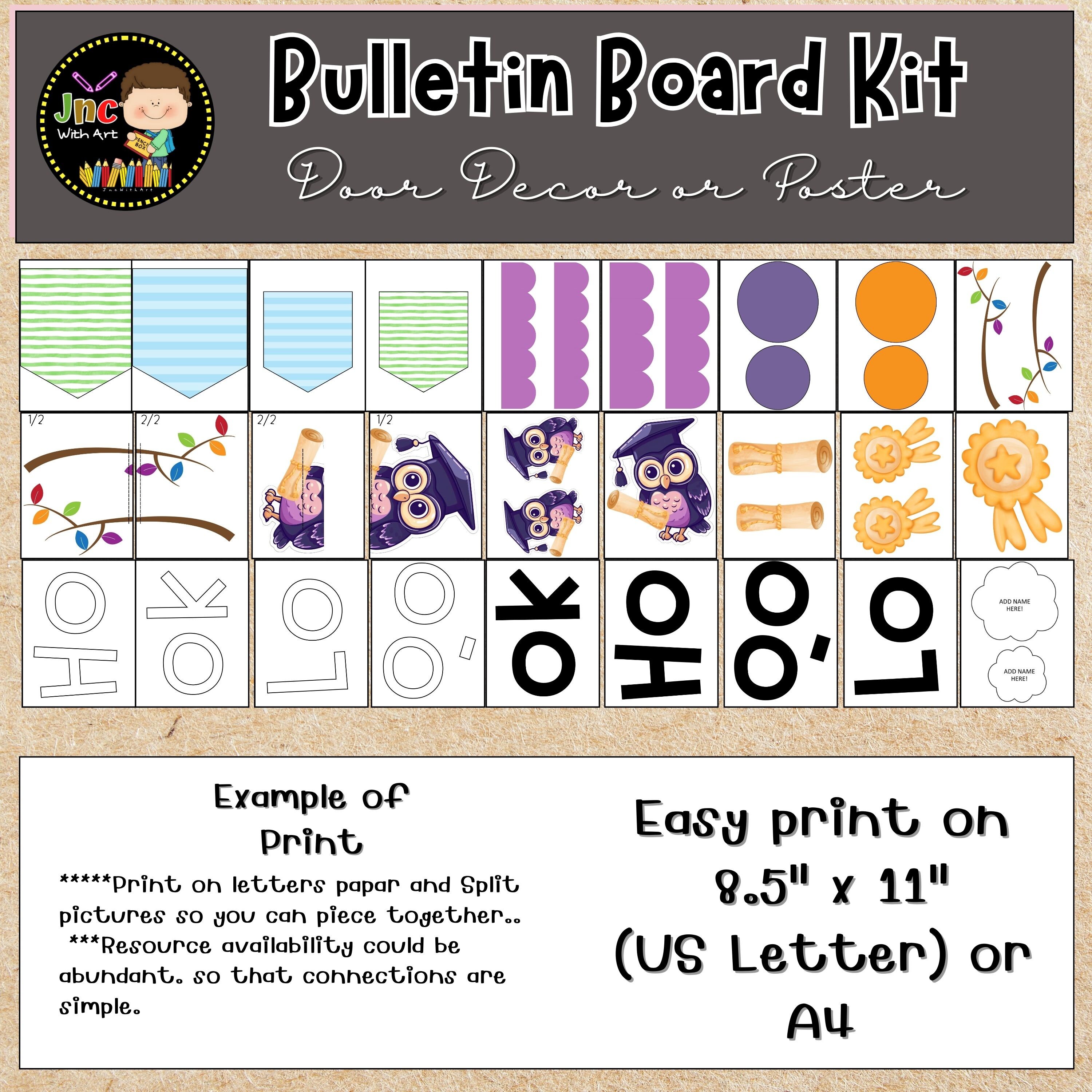 Graduating Bulletin Board Kit End of Year Graduation May June Editable ...