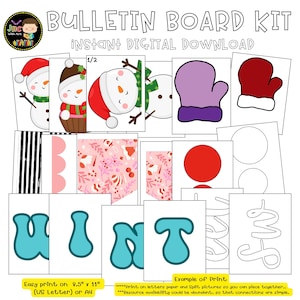 Winter is Sweet Bulletin Board Kit Snowflake Classroom Door Decor ...