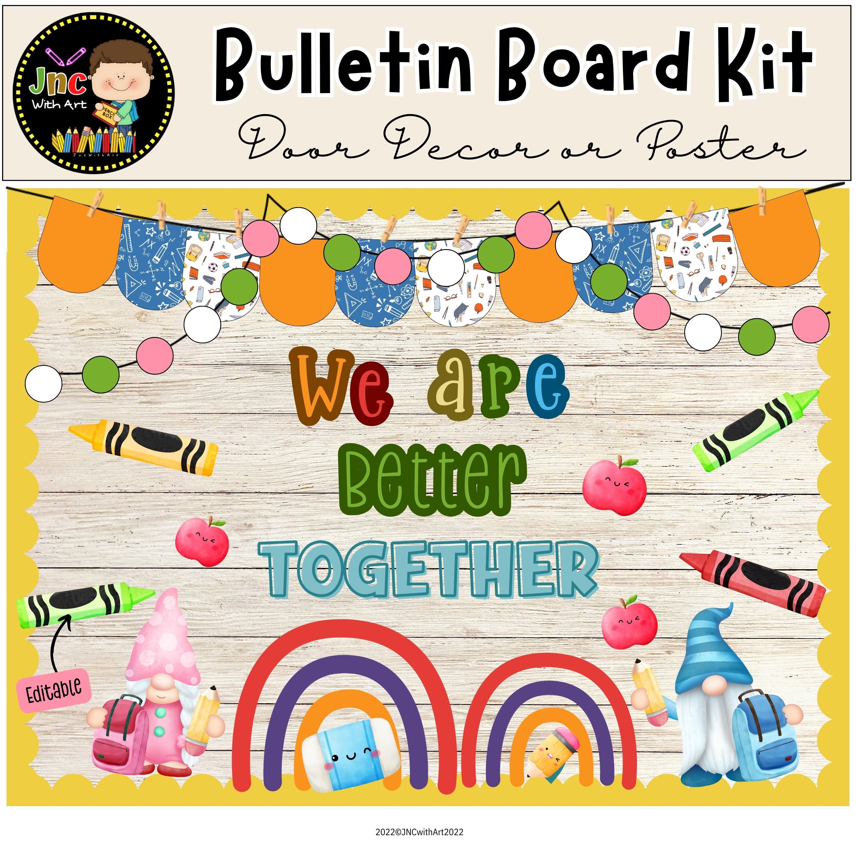 Back to School Bulletin Board Ideas, Classroom Door Decoration Kit ...