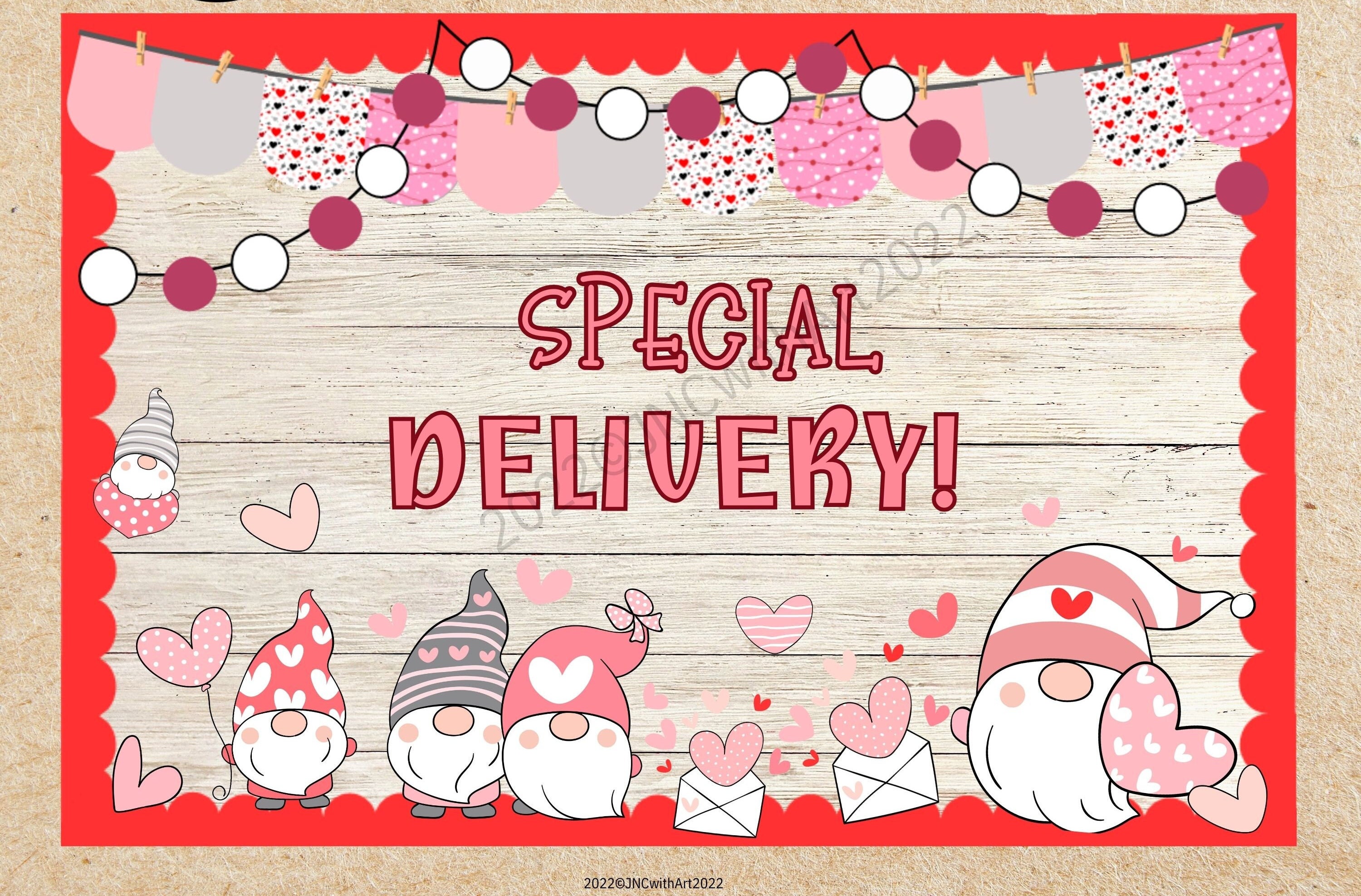 Valentines Bulletin Board Ideas, Gnome Door Decor, February Bulletin ...