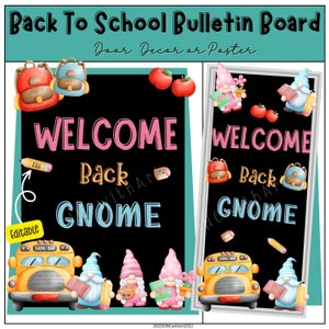 Back to School Gnome Bulletin Board, Welcome Back Gnome, Door Decor ...