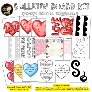 Valentine Day Bulletin Board Kit Door Decor Reasons to Love Math ...