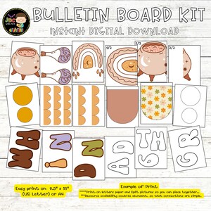 Groovy Halloween Bulletin Board Kit What's Brewing October Door Decor ...