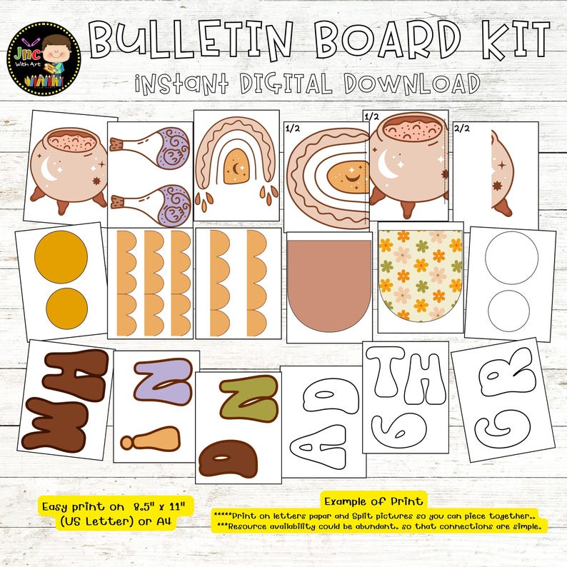 Groovy Halloween Bulletin Board Kit What's Brewing October Door Decor ...