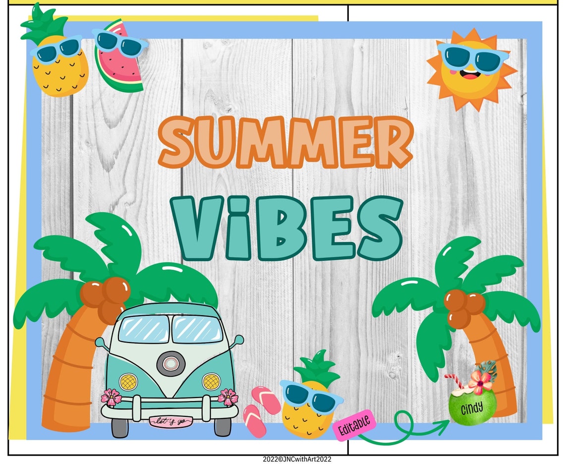 Summer Bulletin Boards for School Door Decoration Summer - Etsy