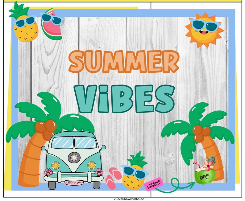 Summer Bulletin Boards for School Door Decoration Summer - Etsy