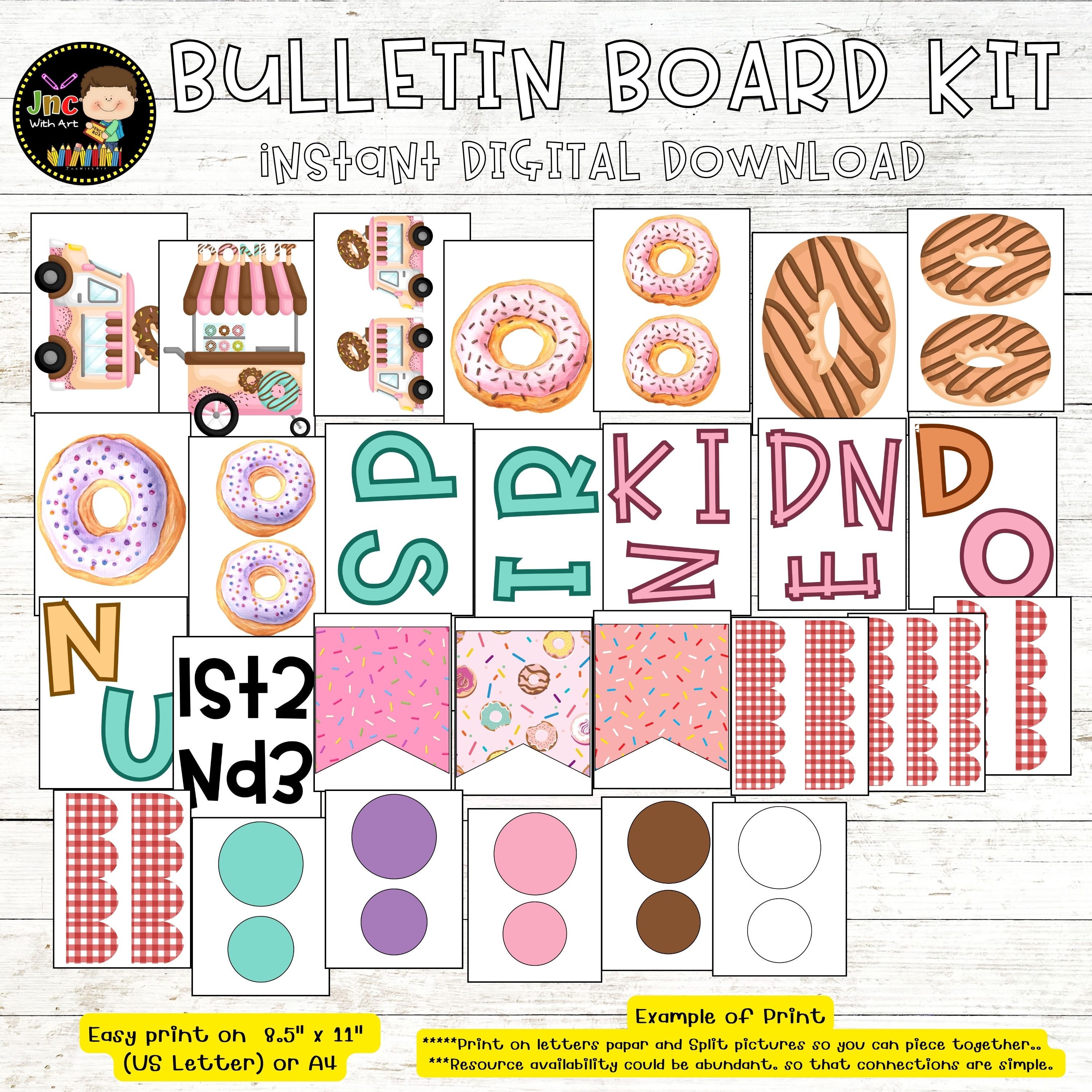 Sprinkle Kindness Donut Bulletin Board Door Decor Kit Printable August ...