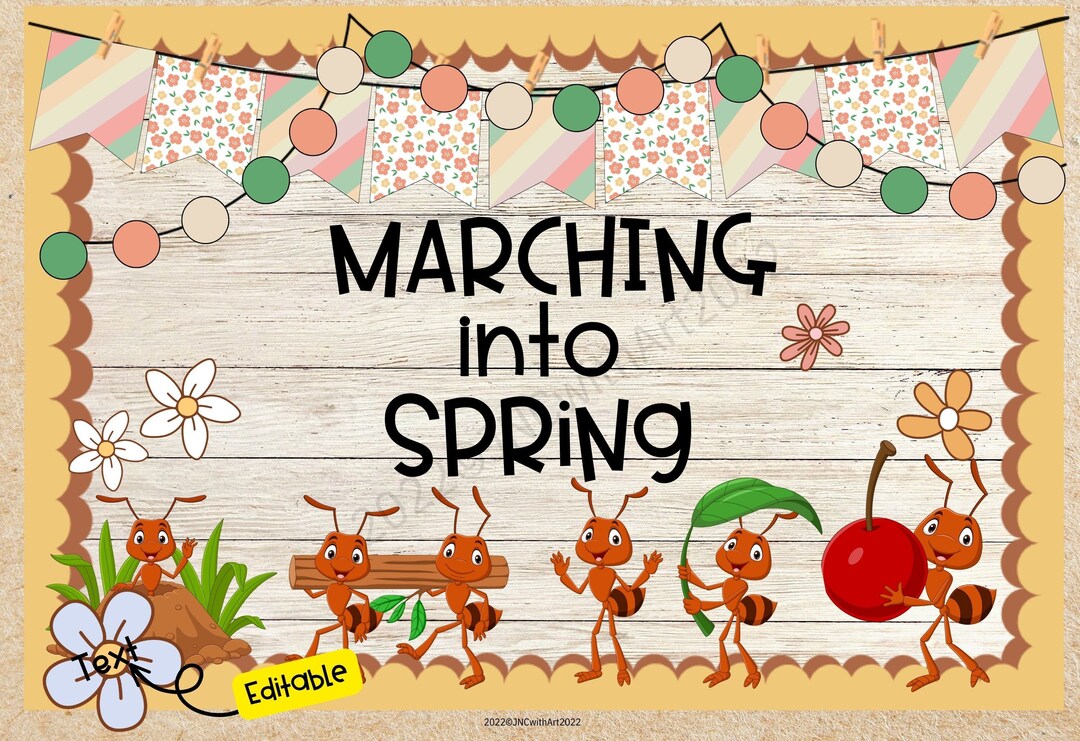 March Bulletin Board Kit, Spring Bulletin Board for School ,door Decor ...