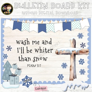 Christmas Christian Bulletin Board Bible Verse Winter Church Religious ...