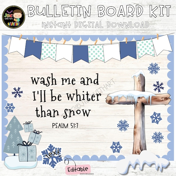Church Bulletin Board Winter - Etsy