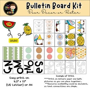 In Our Summer Era Summer Bulletin Board Kit Gnomes Classroom Decor ...
