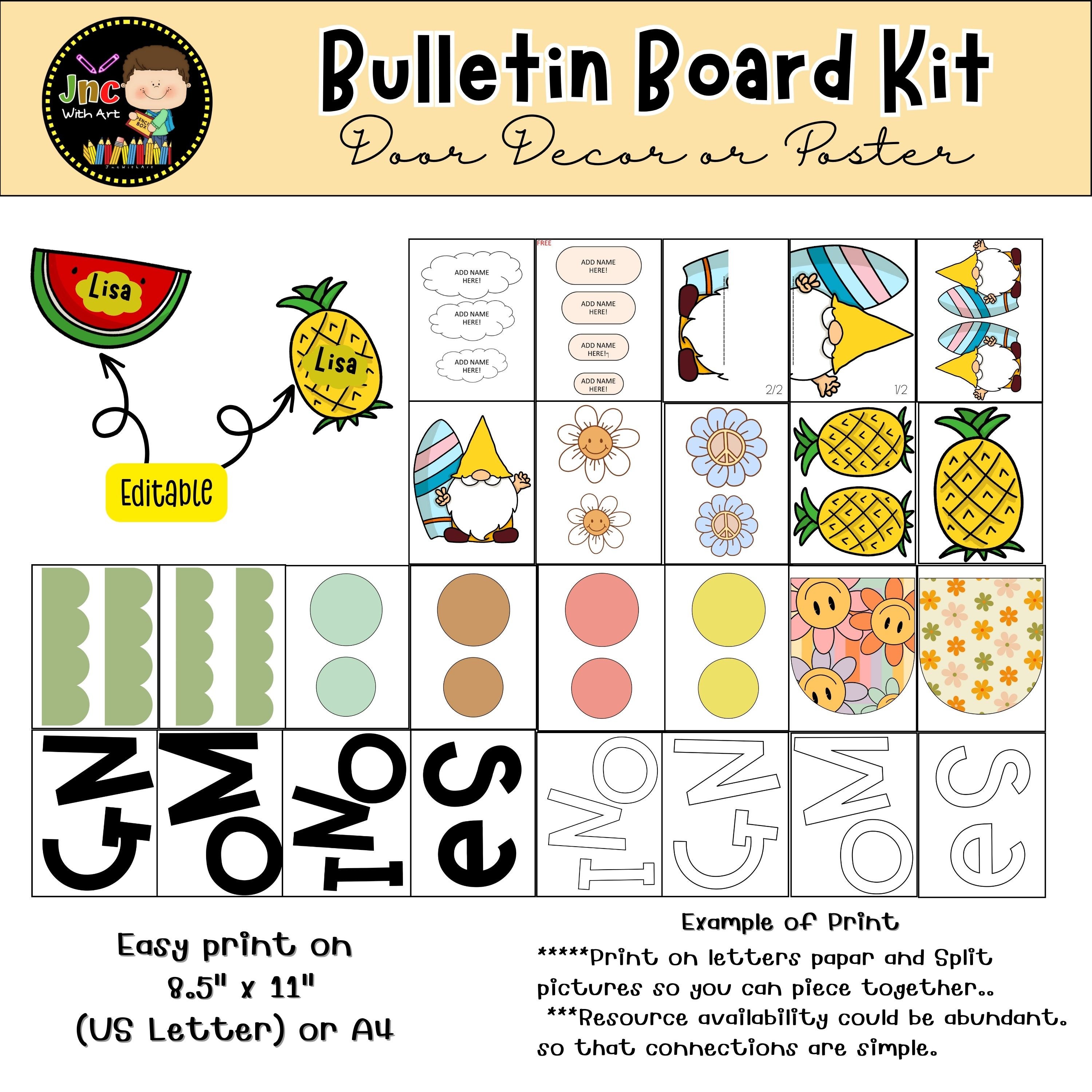 In Our Summer Era Summer Bulletin Board Kit Gnomes Classroom Decor ...