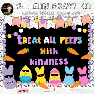 Chillin With My Peeps Bulletin Board Kit | Spring Classroomdoor Decor ...