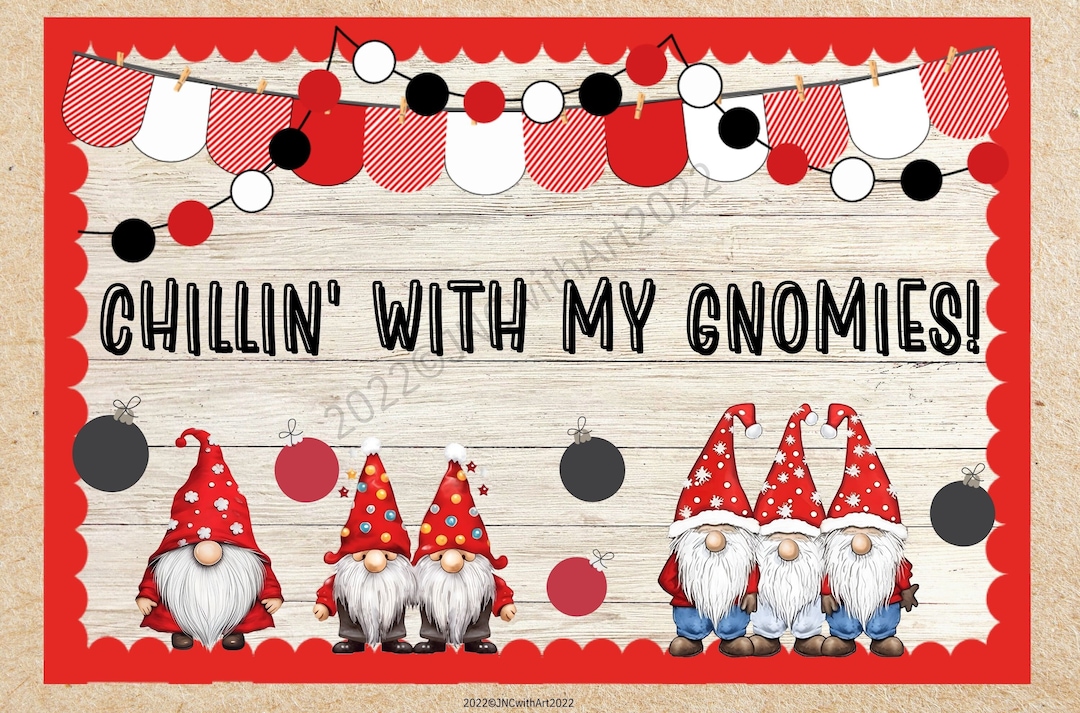 Christmas Gnomes Bulletin Board Kit Classroom Door - Etsy